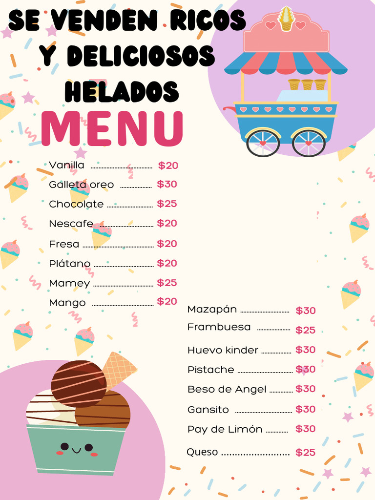 Menu Helados | PDF