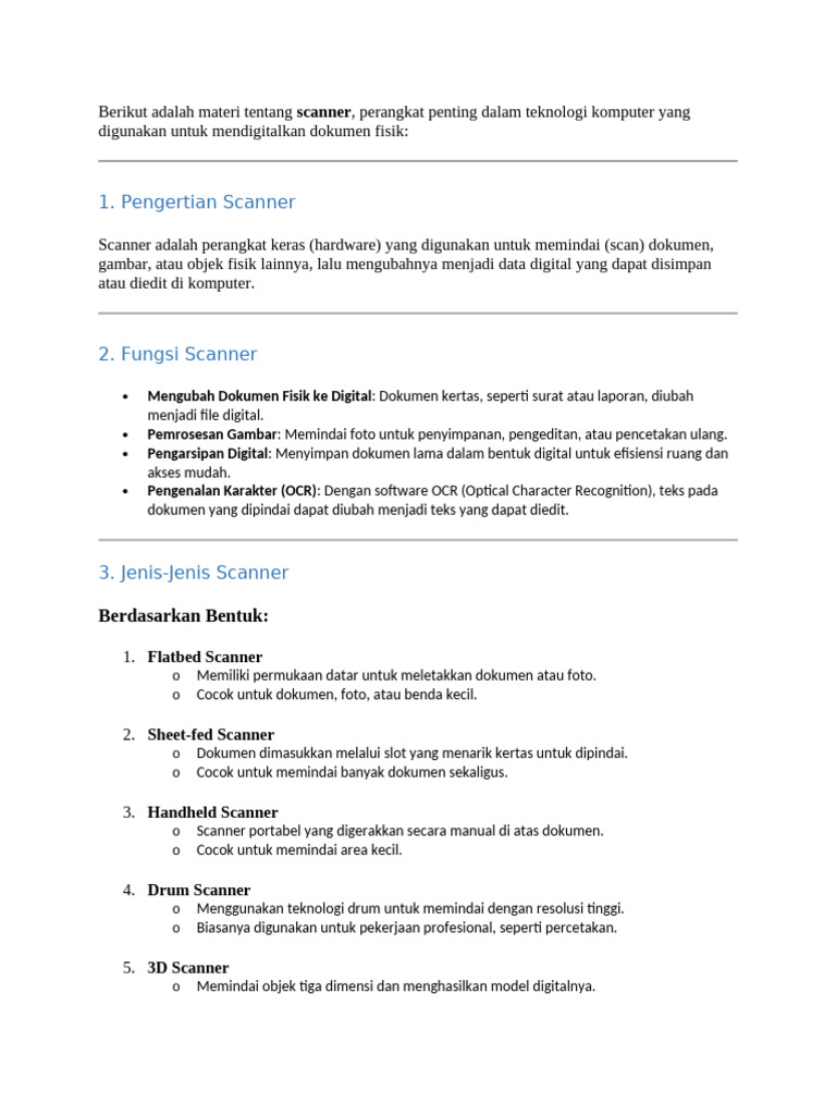 Materi scanner | PDF