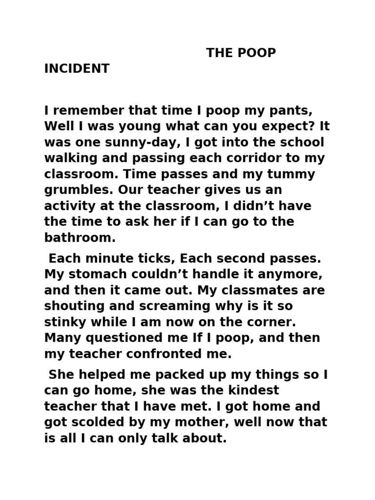 The Poop Incident | PDF