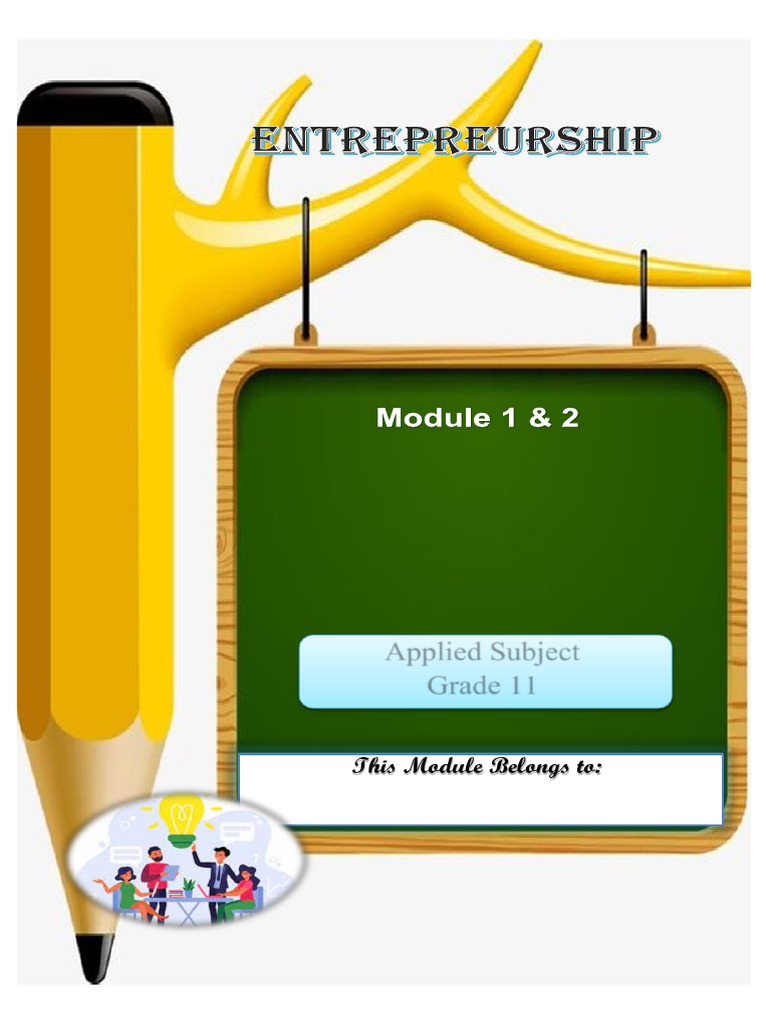 Entrepreneurship Module 1 Week 1 | PDF | Entrepreneurship | Social ...
