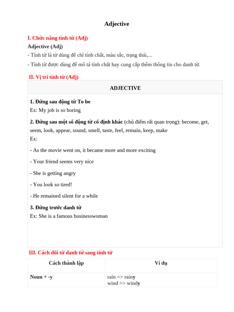 Adjective | PDF