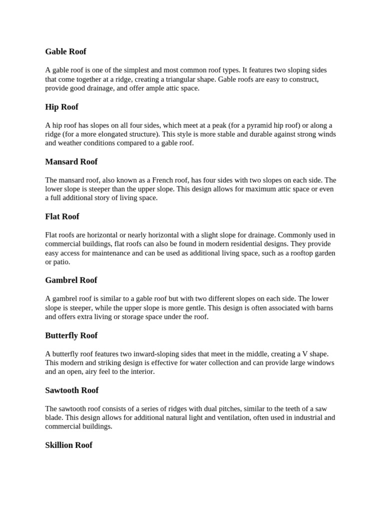 Roof Styles | PDF