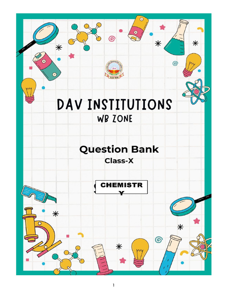Class 10 Chemistry Question Bank | PDF | Corrosion | Chemical Reactions