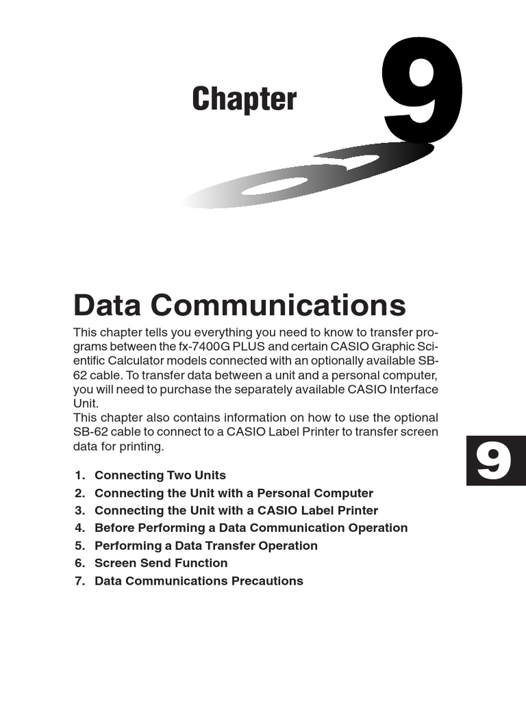 fx7400plus_chapter9 | PDF | Printer (Computing) | Personal Computers