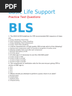 Basic Life Support: Practice Test Questions | PDF | Cardiopulmonary ...