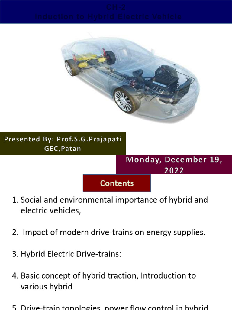 CH-2-Induction To Hybrid Electric Vehicle | PDF | Hybrid Vehicle ...