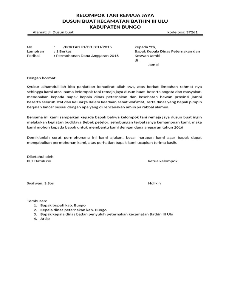 Contoh Proposal Kelompok Tani | PDF