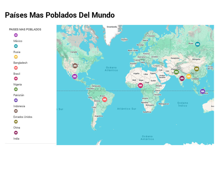 Países Más Poblados del Mundo | PDF