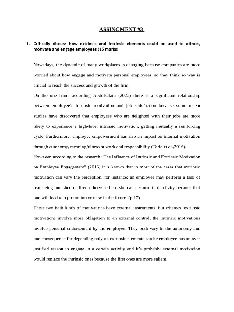 Assingment #3 Kiara Olaya Artica | PDF | Motivational | Motivation