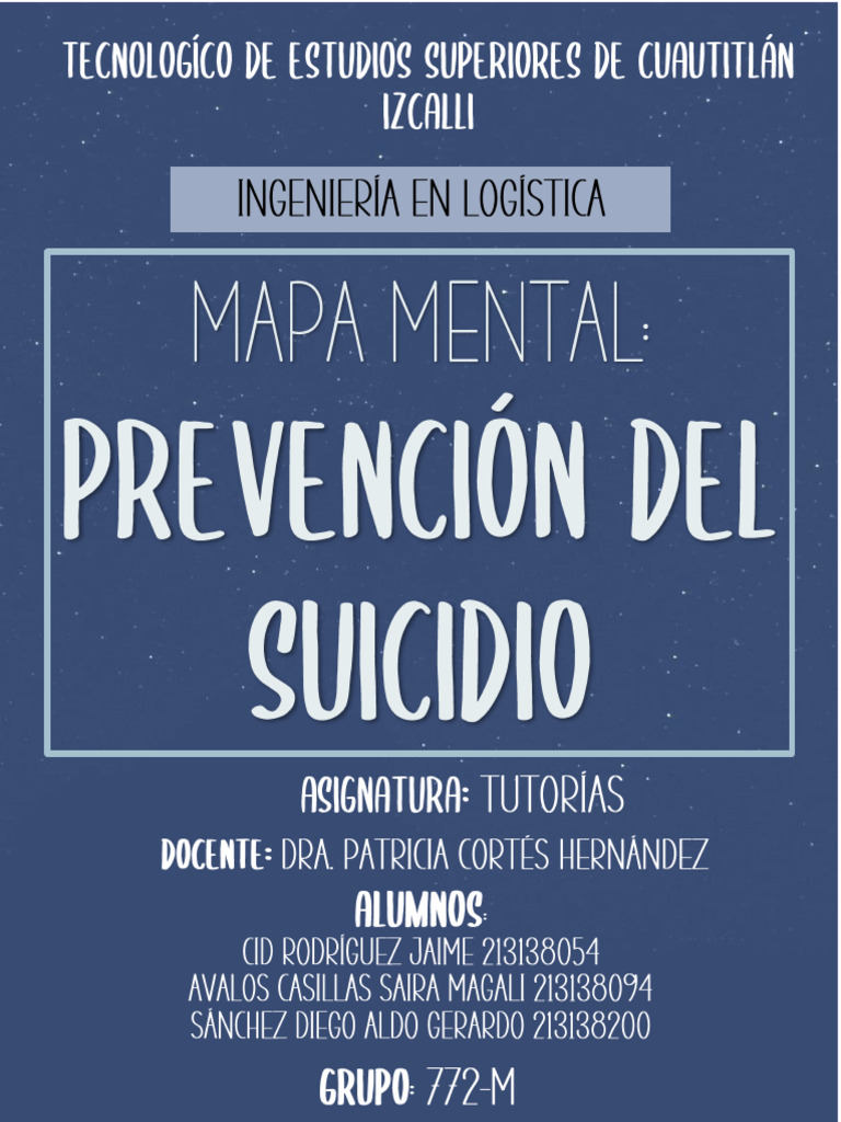 Mapa Mental Prevención Del Suicidio | PDF