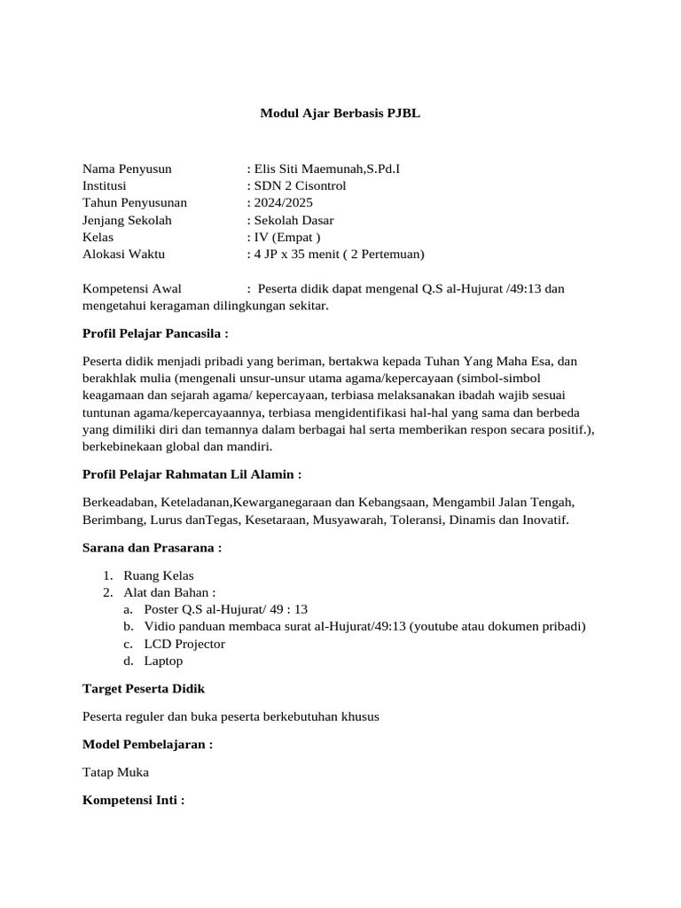 Tugas Lk 6 Elis Pdf