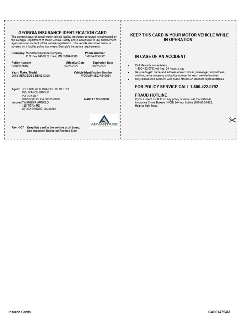 Id Card and Declaration Page | PDF | Insurance | Deductible