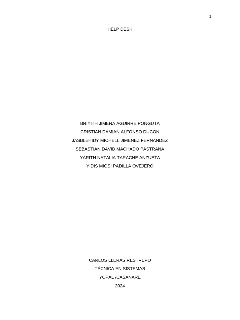 Help Desk | PDF | Enseñando | Informática