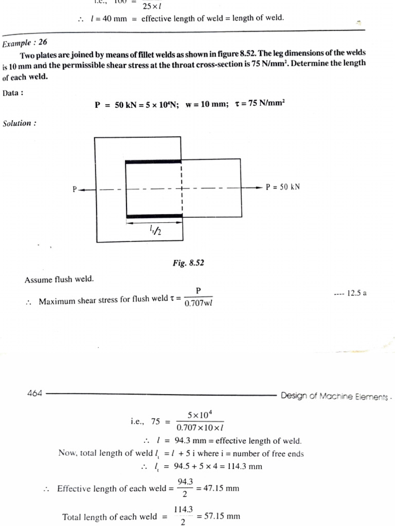 Fillet Weld Length Calculation Guide | PDF | Stress (Mechanics) | Civil Engineering