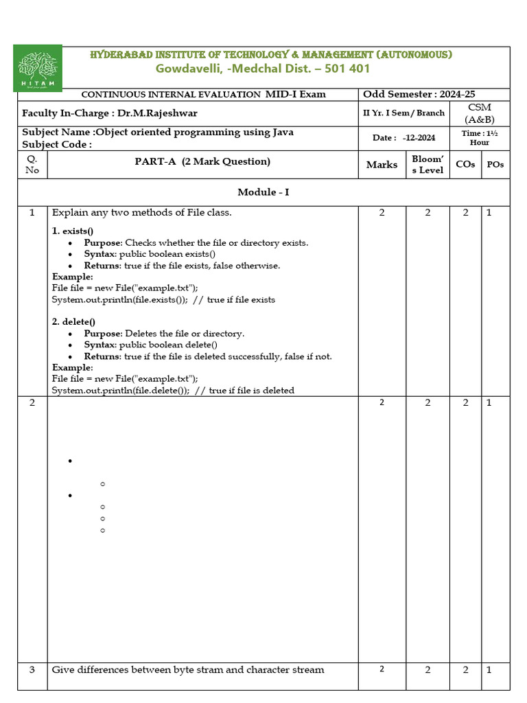 JavaHR22 mid.pdf | PDF | Computer Programming | Computing JavaHR22 mid.pdf | PDF | Computer Programming | Computing