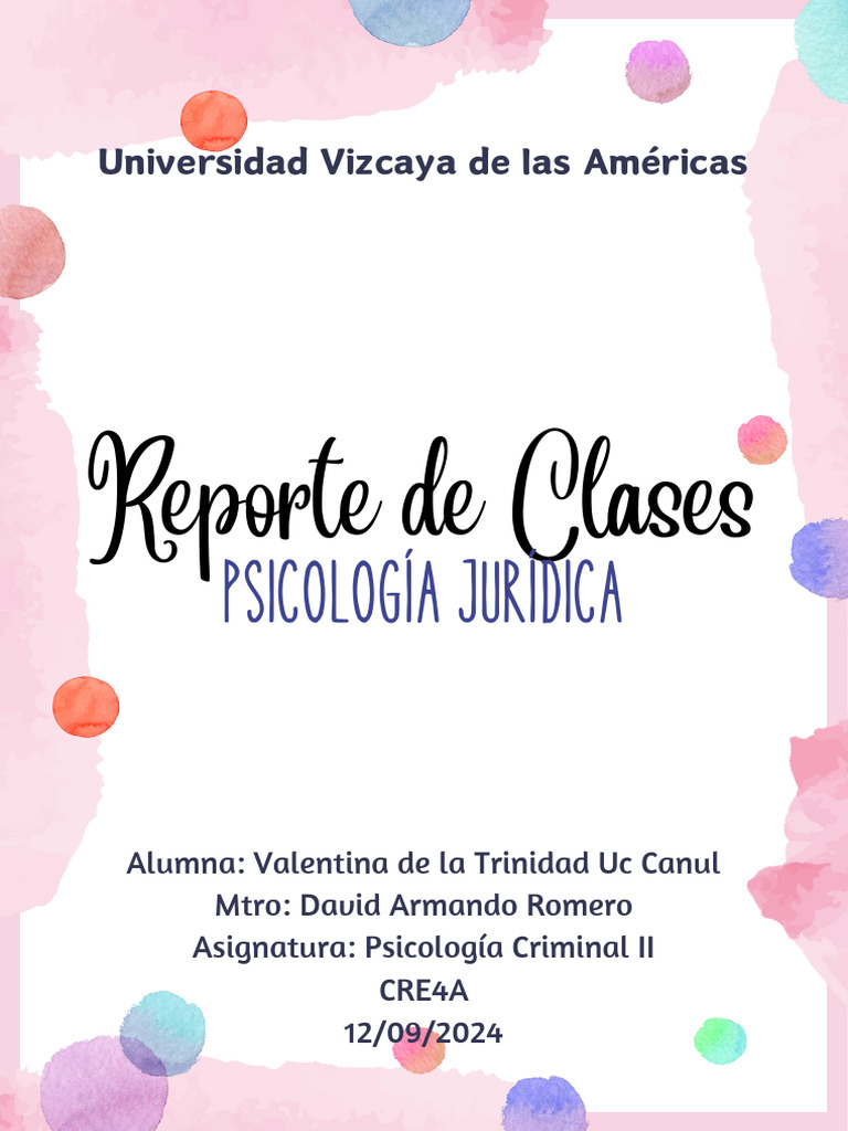 Reporte de Clase y Mapa - Val U.C. | PDF | Sicología | Victimologia