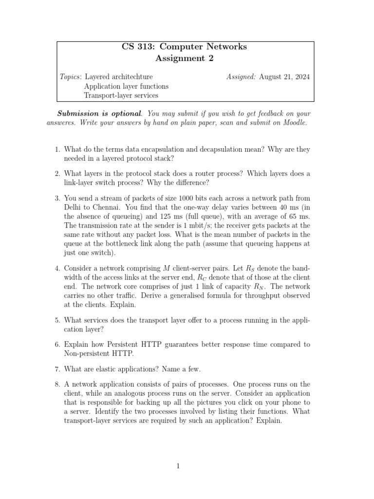 CS313 Assignment2 AugDec2024 | PDF