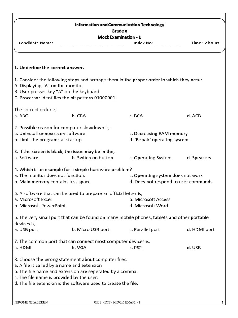 ict - g8(1) (2) | PDF | Computer File | Operating System