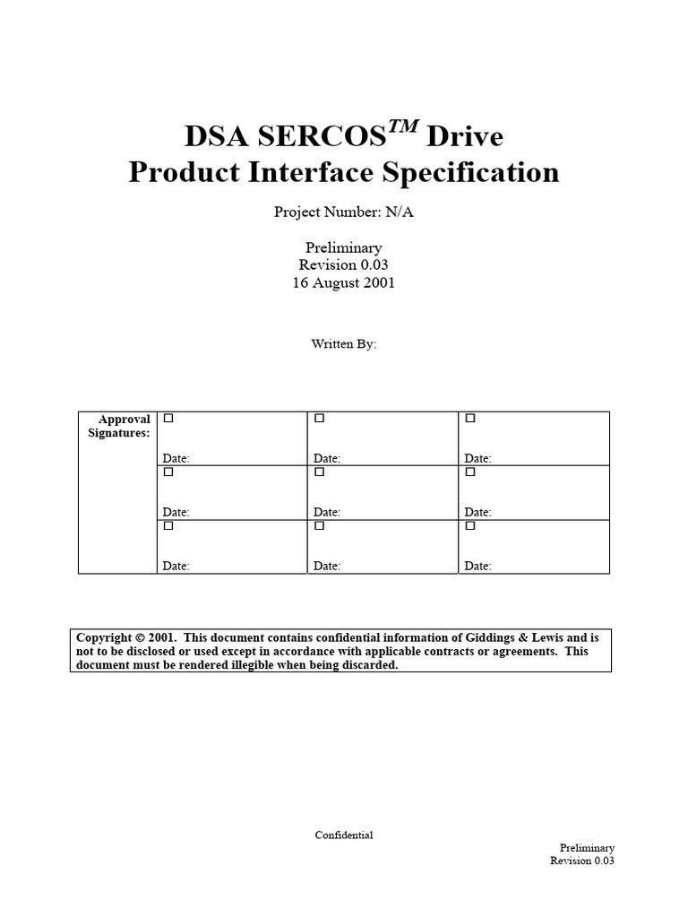 DSA Sercos Drive Product Interface Specification Manual | PDF ...
