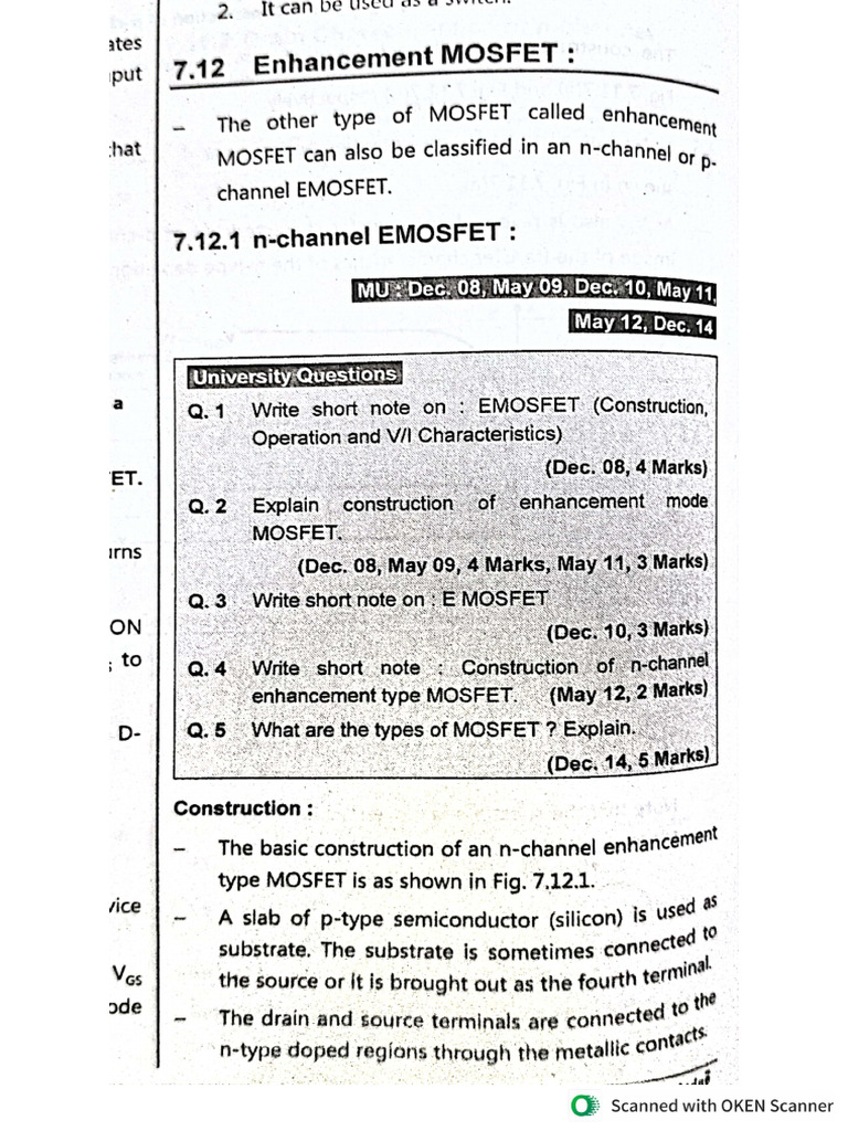 EMOSFET | PDF