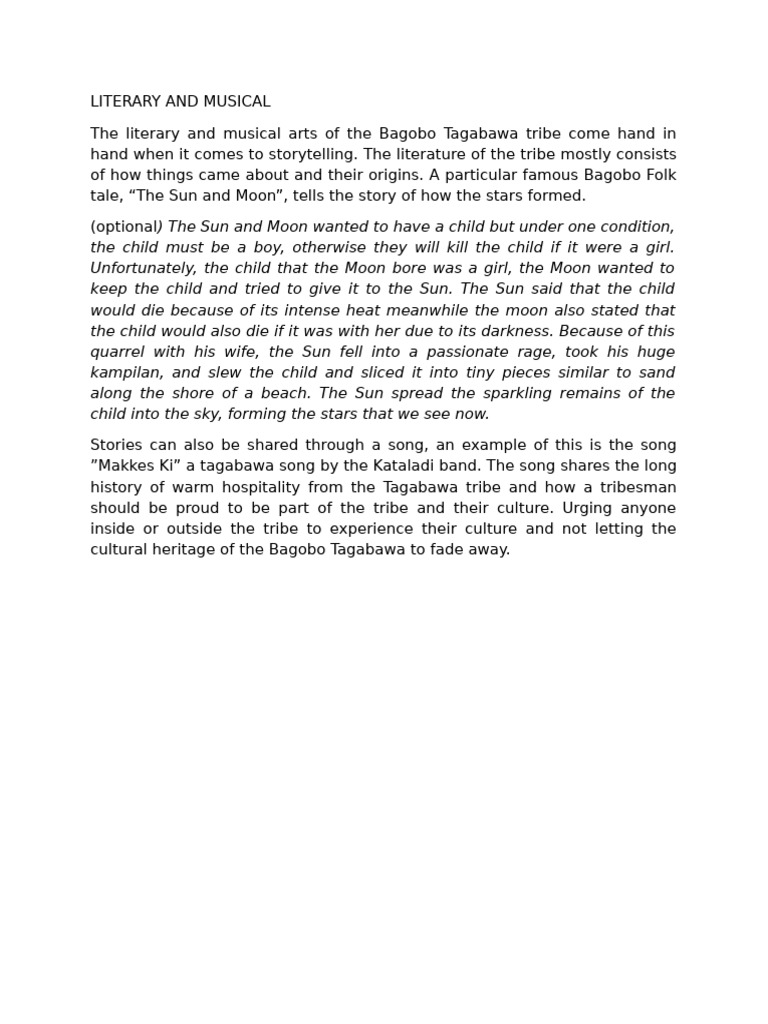 Literary and Musical | PDF