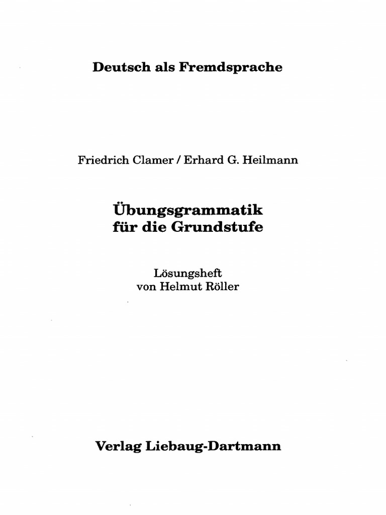 Loesungsheft Grundstufe A2-B2 | PDF