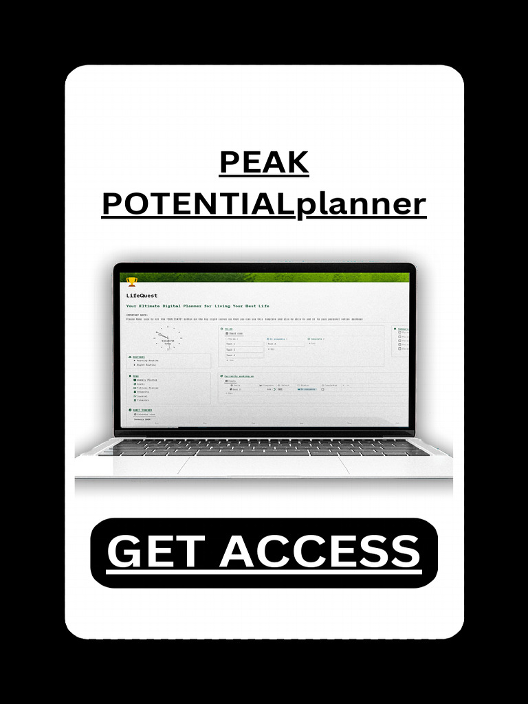 BONUS Peak Potential Planner | PDF