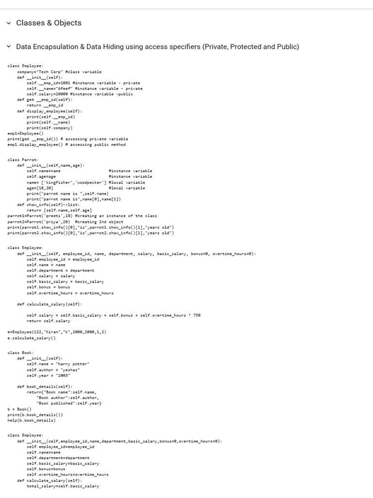 Sample Question Bank-Solved - Ipynb - Colab | PDF | Class (Computer Programming) | Area