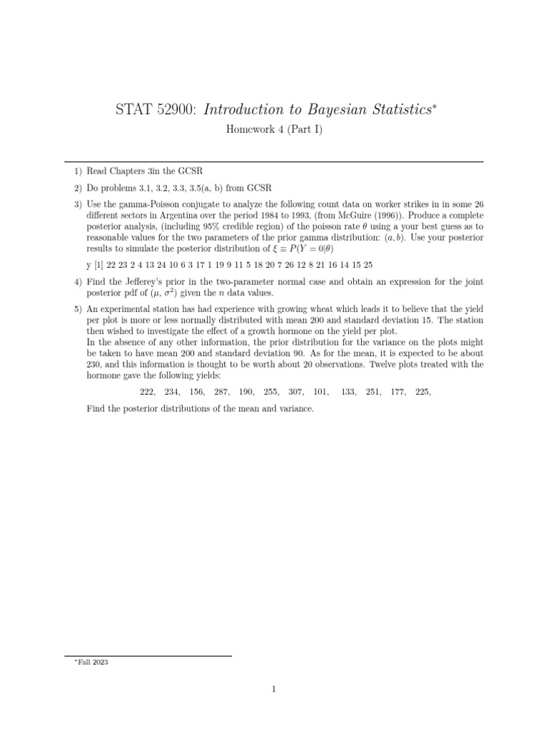 Bayes_HW04_answer | PDF | Mathematics | Analysis Bayes_HW04_answer | PDF | Mathematics | Analysis