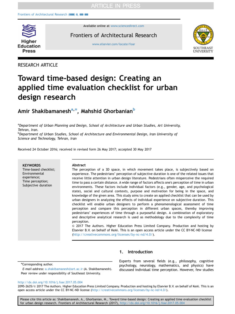 Toward Time-Based Design Creating An Applied Time | PDF | Time | Time ...