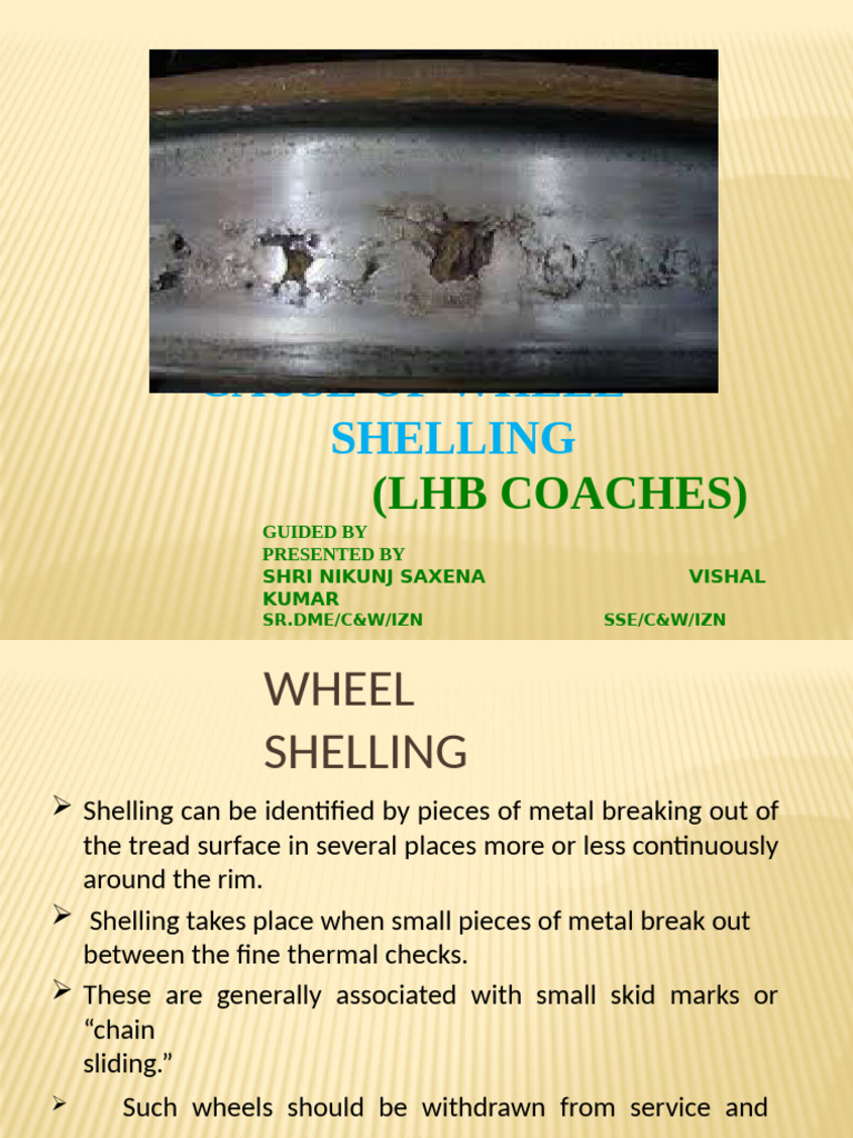 LHB Coach Wheel Shelling Causes | PDF | Brake | Manufactured Goods