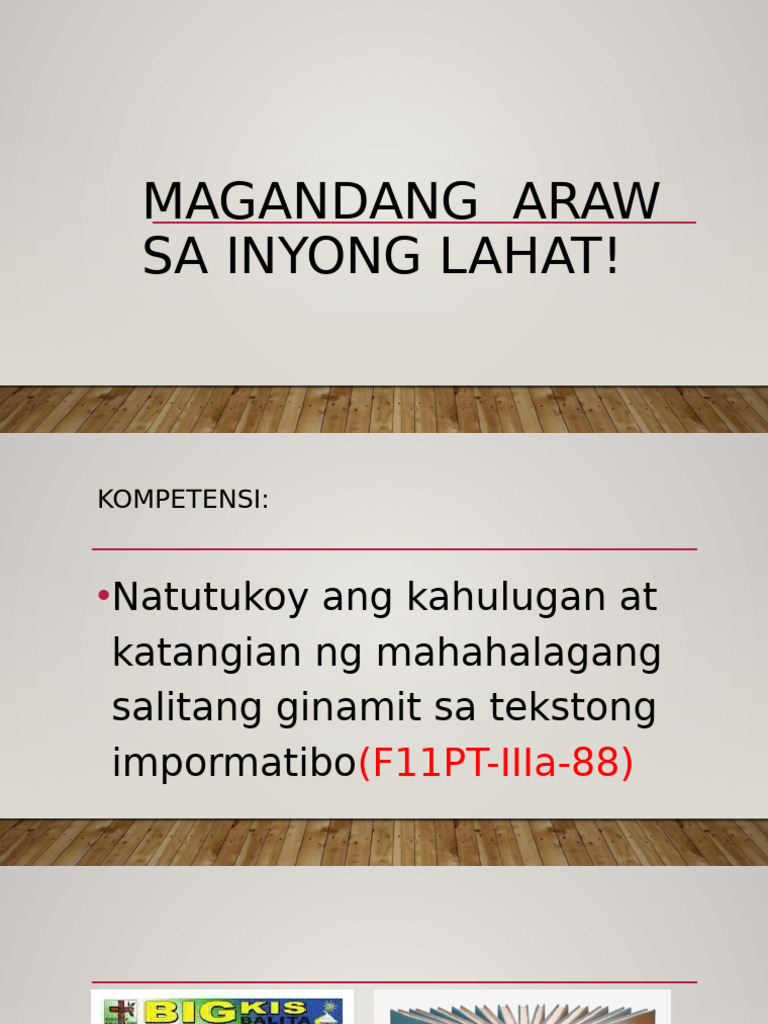 Tekstong Impormatibo | PDF