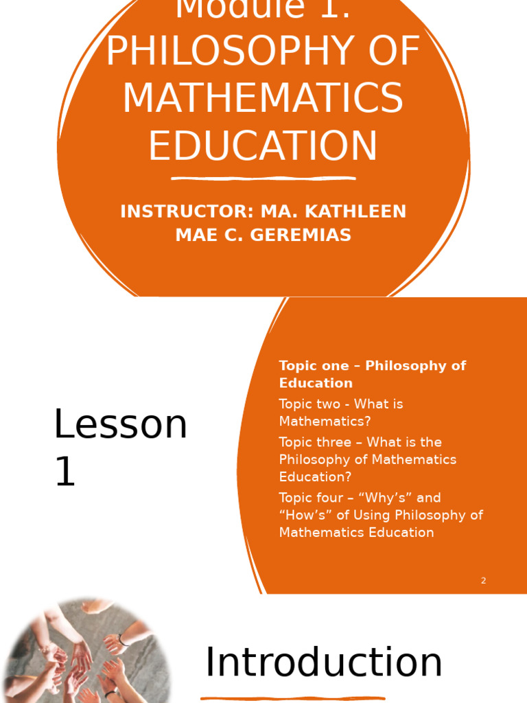 Lesson 1 Philosophy of Mathematics Education | PDF | Mathematics ...