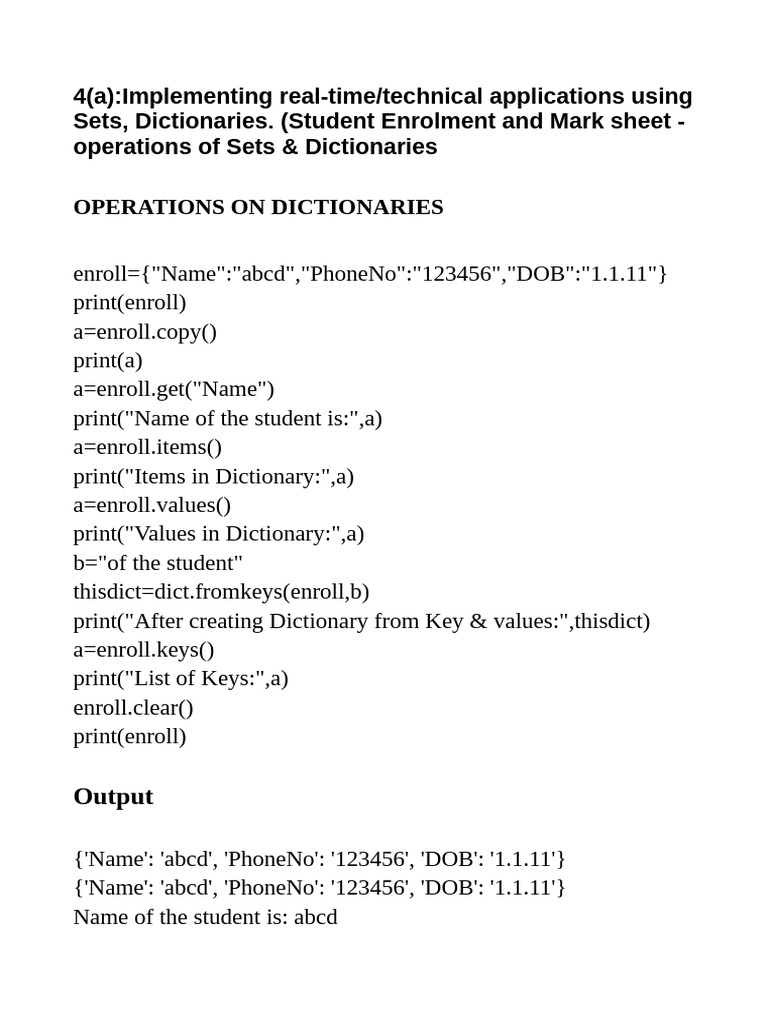Python Programming Lab 4 | PDF Python Programming Lab 4 | PDF