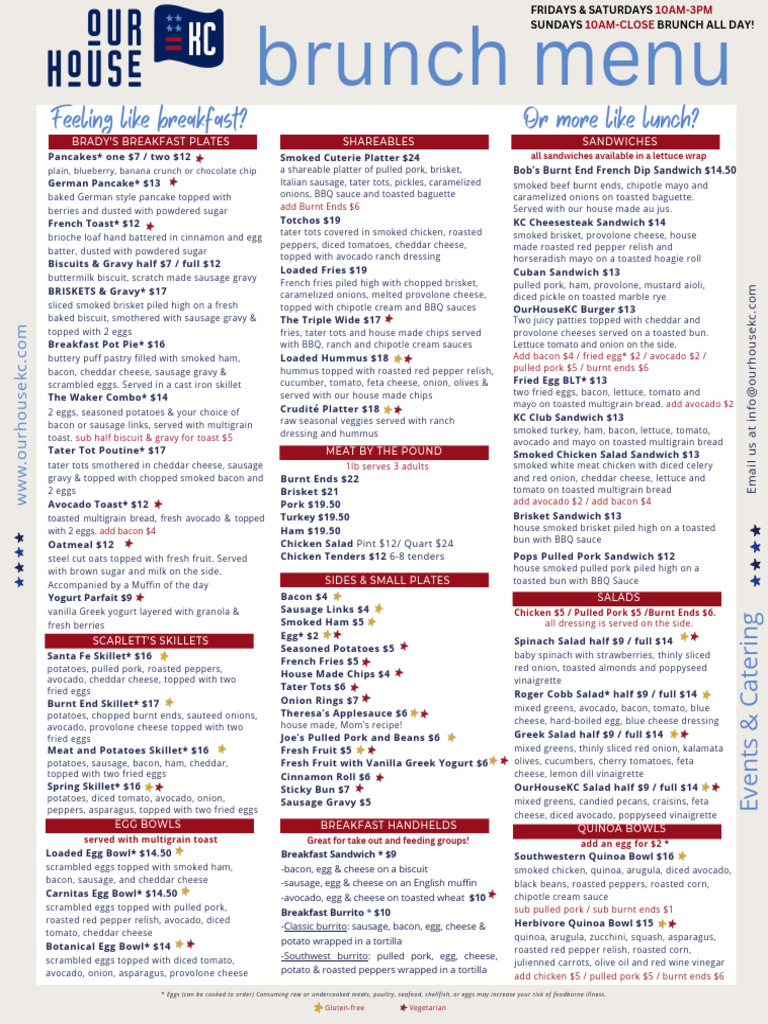 Brunch-Menu | PDF | Bacon | Salad