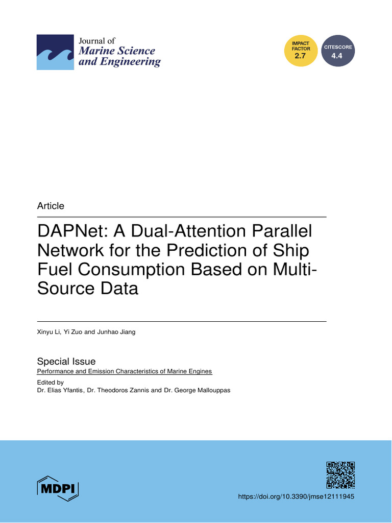 DAPNet: A Dual-Attention Parallel Network for the Prediction of Ship Fuel Consumption Based on ...