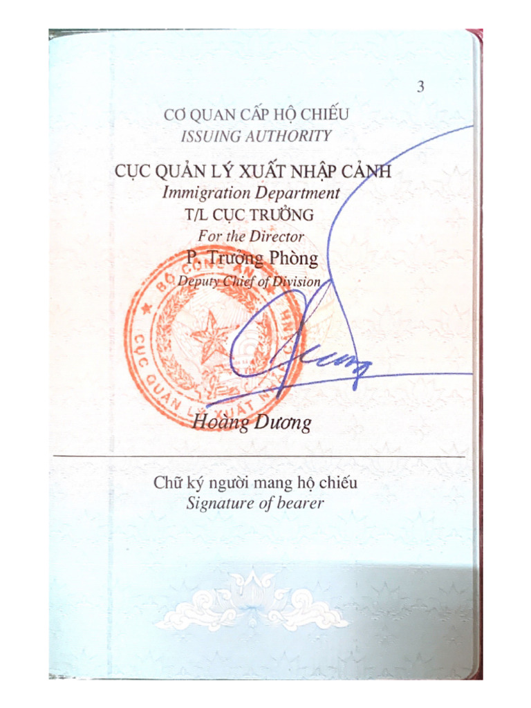 Co Quan Cap Ho Chiéu | PDF