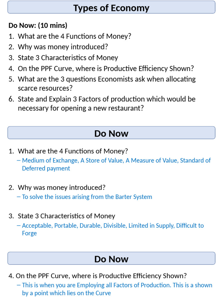 Lesson 4 - Types of Economy Final | PDF | Free Market | Market Economy