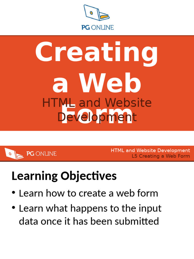 Web L5 Creating A Web Form | PDF