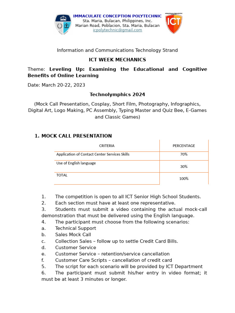 ICT-TECHNO-2024 | PDF | Infographics | Cosplay