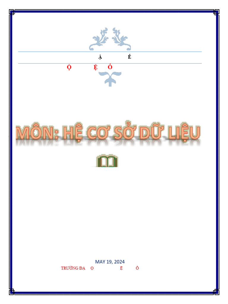 Bai Tap Ly Thuyet CSDL | PDF