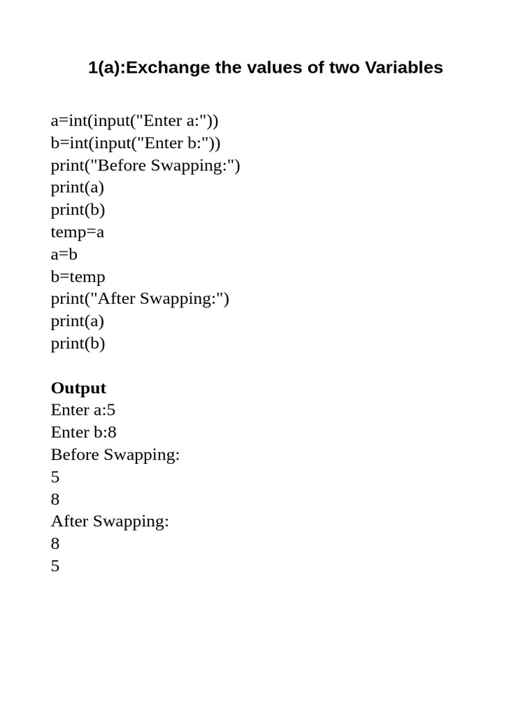 Python Programming Lab 1 | PDF Python Programming Lab 1 | PDF