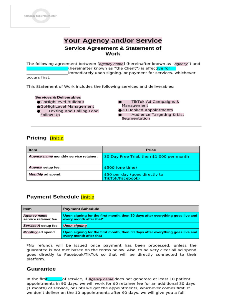 SMMA Contract Template757-1 | PDF | Credit Card | Justice