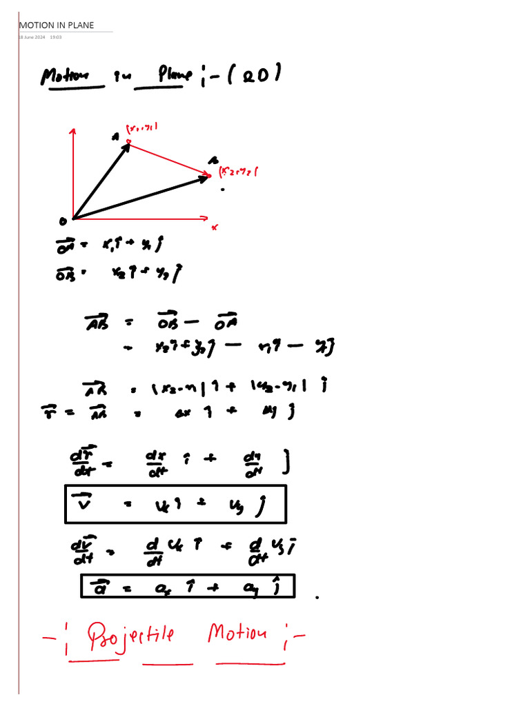 ER 03 Motion in Plane - (Projectile) | PDF