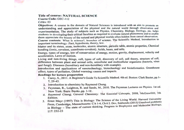 Natural Science | PDF