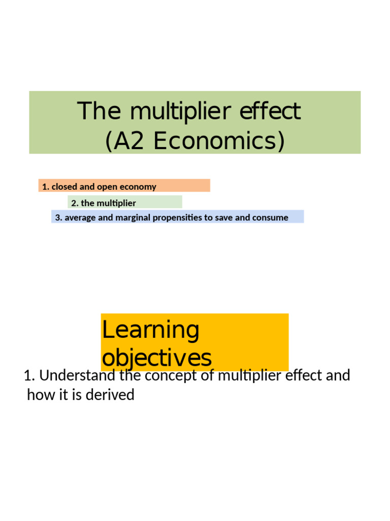 Understanding the Multiplier Effect | PDF | Fiscal Multiplier | Macroeconomics