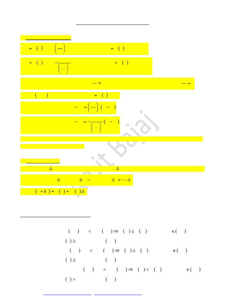 CH 6 AOD fORMULA+LIST | PDF | Tangent | Monotonic Function