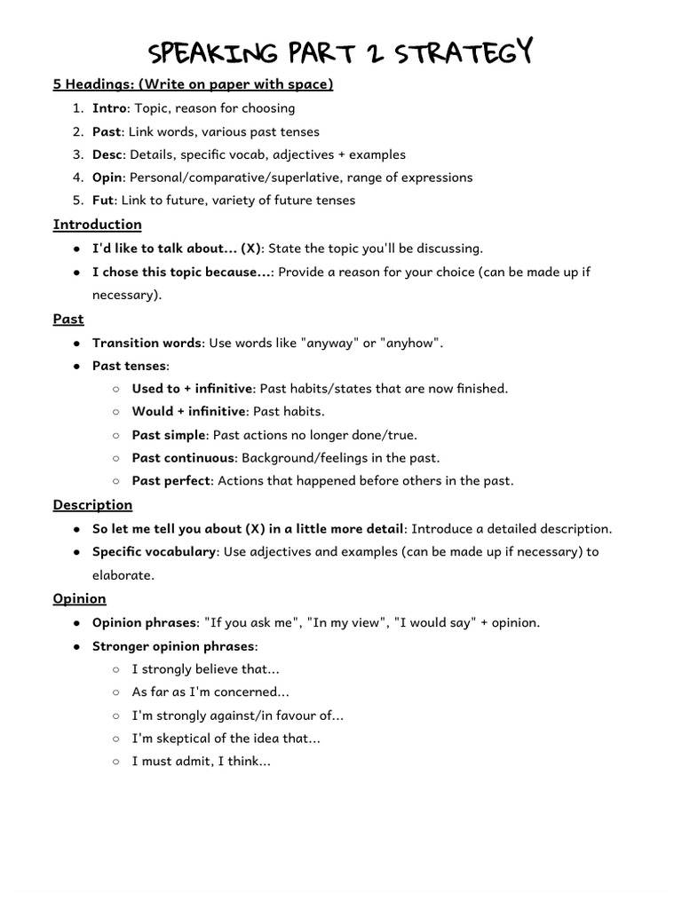 Speaking Strategies 2 | PDF