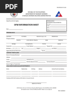 Owwa Ofw Information Sheet | PDF | Labor