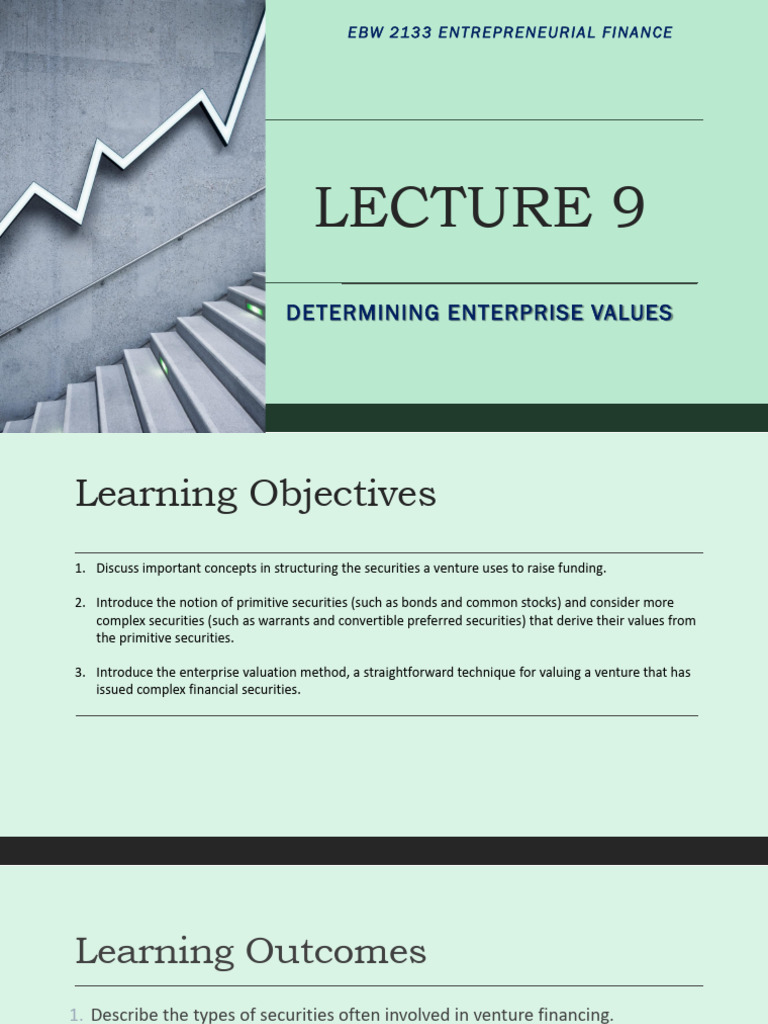 Venture Valuation | PDF | Preferred Stock | Option (Finance)